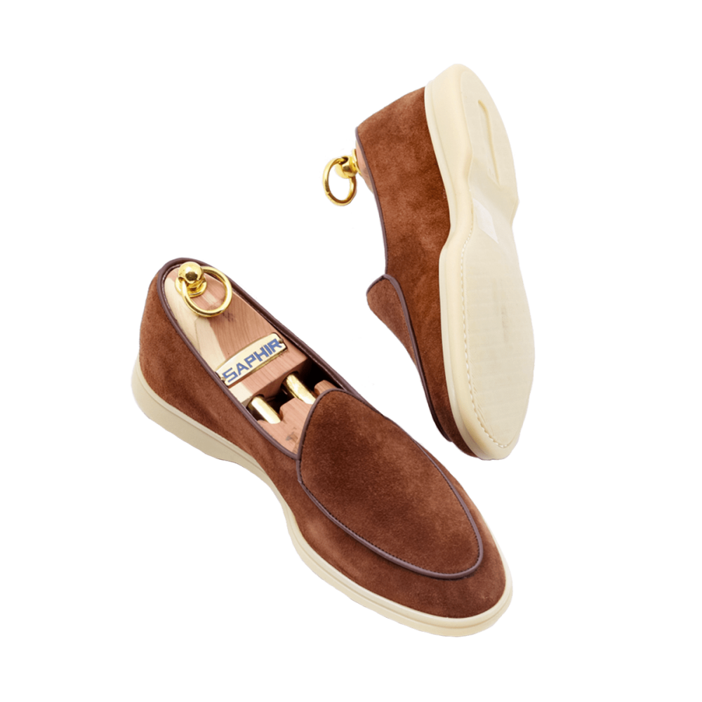 YANKO KUDU Belgian Loafers 5083 Suede Snuff - patine.shoes